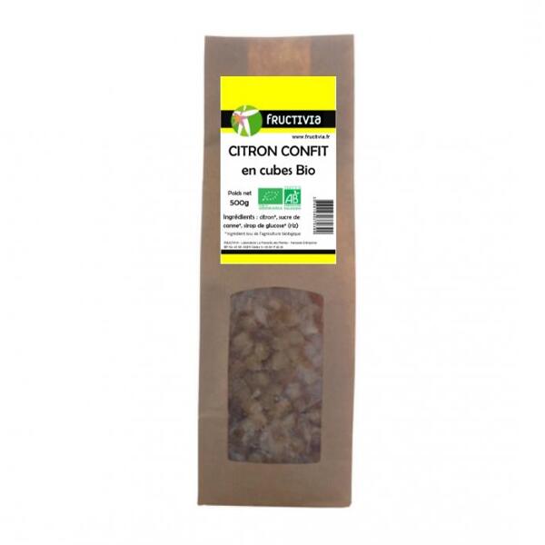 CITRON CONFIT BIO* EN CUBES - 500G